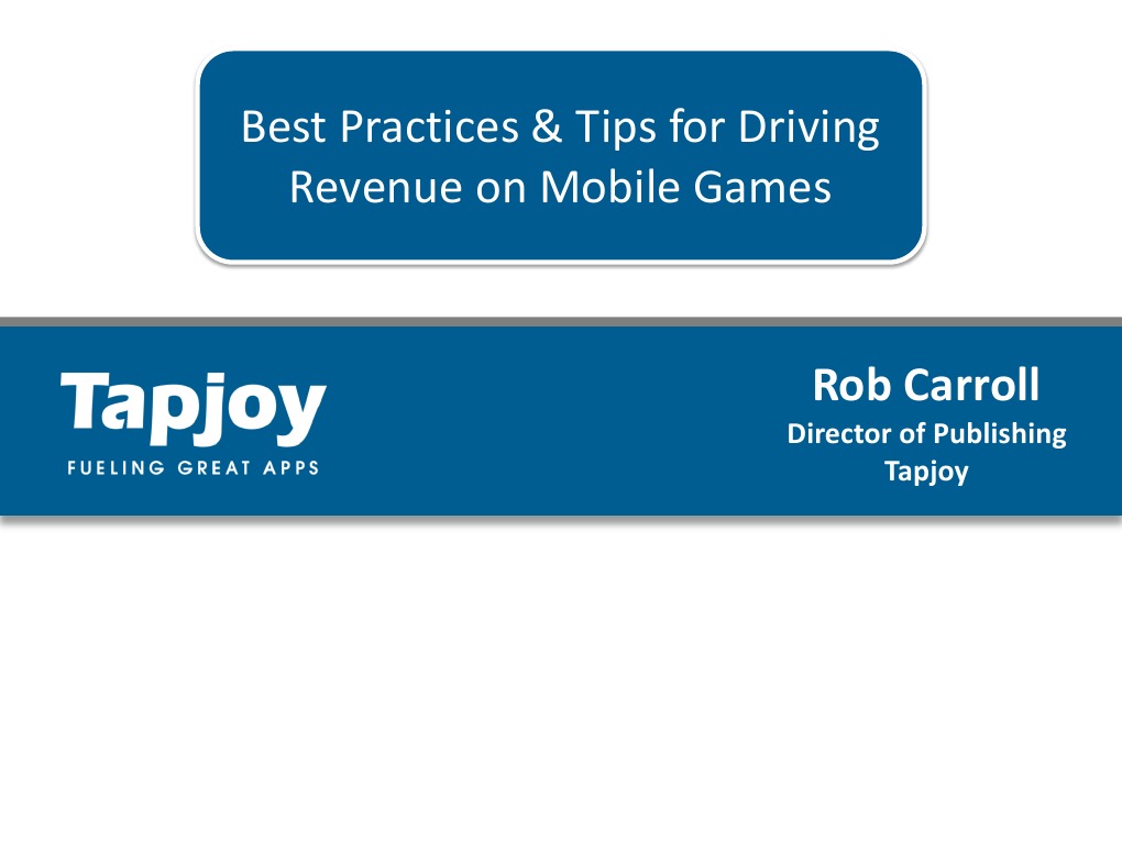 Mobile Game Revenue Optimization Tips | PDF | Mobile Game | Advertising