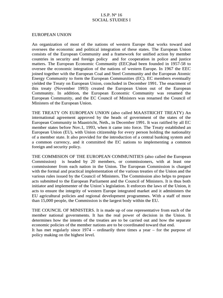 Overview of the European Union | PDF | European Union | European ...
