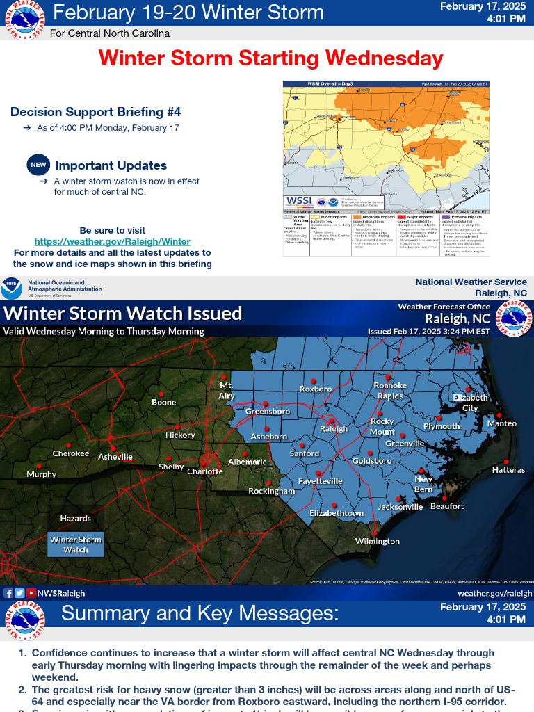 Nws Raleigh Latest Briefing | PDF | Winter Storm | National Weather Service