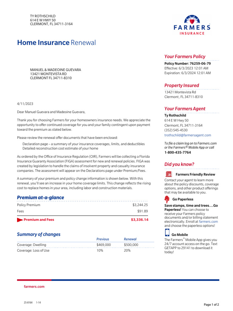 Farmers Home 762590679 | PDF | Insurance | Home Insurance