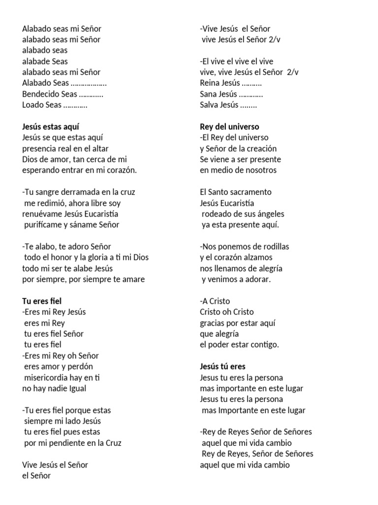 Alabado seas mi Señor | PDF