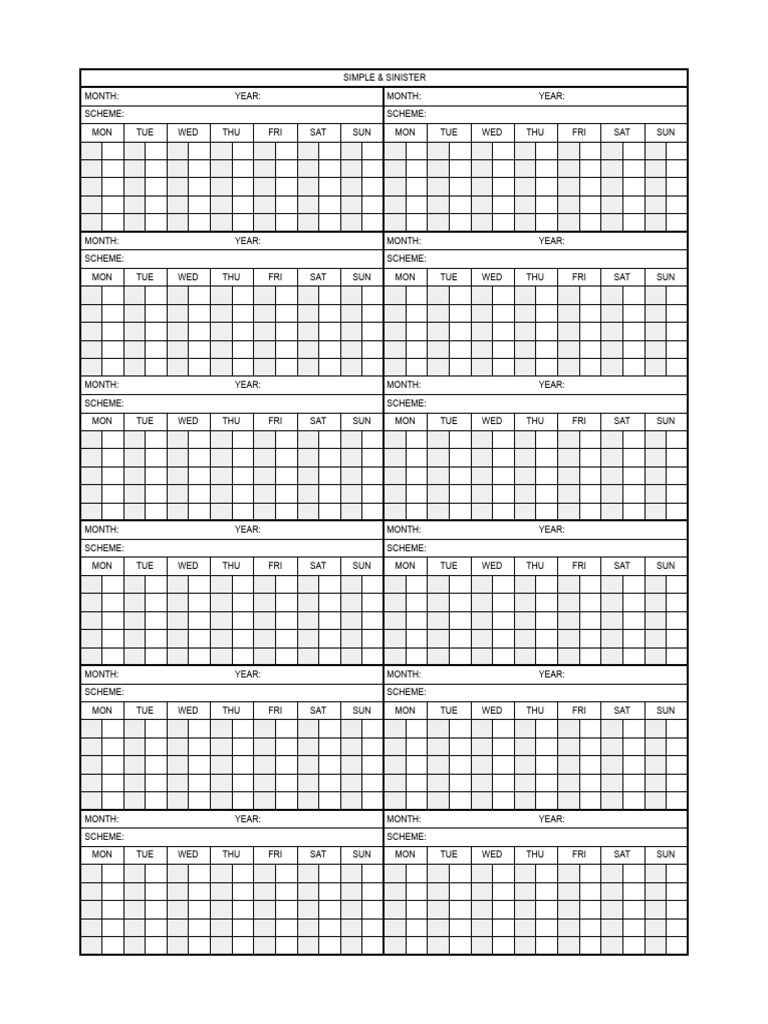 SIMPLE & SINISTER Tracking Log | PDF