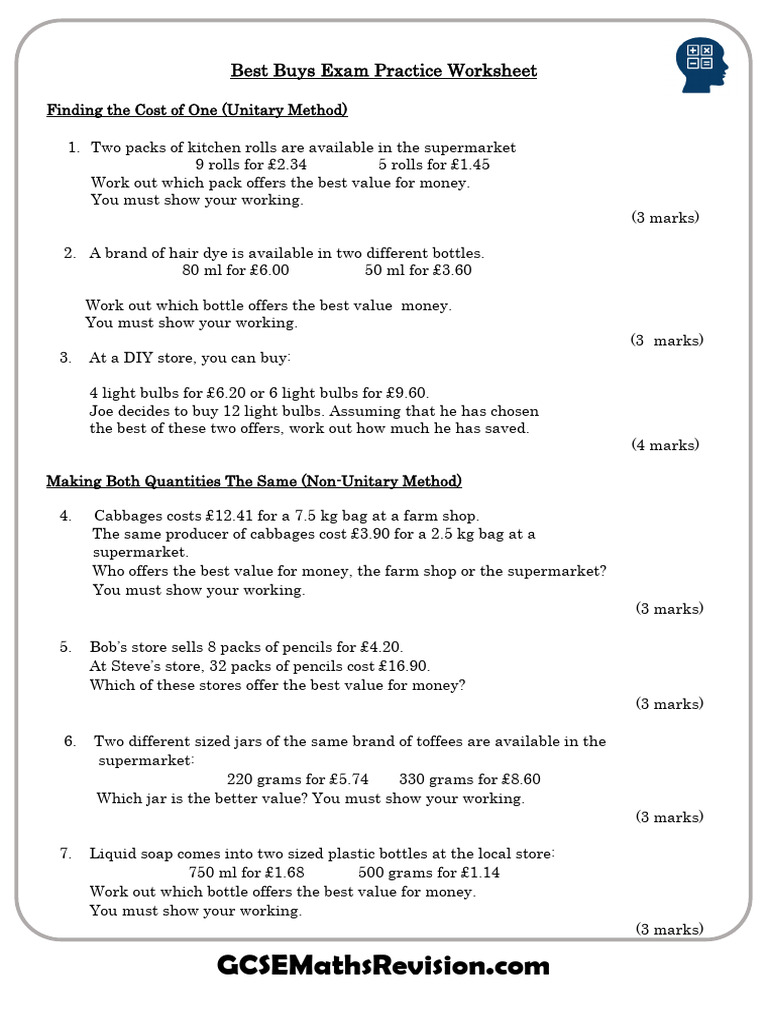 Best Buys Non Calc Ws | PDF