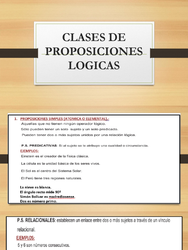 Clases de Proposiciones Logicas | PDF