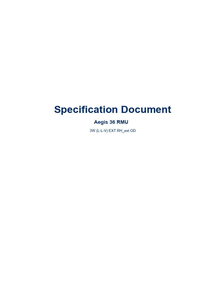 Specification Document Aegis 36 Rmu 3w L-l-V Ext Rh_ext Od (2) | PDF | Switch | Equipment