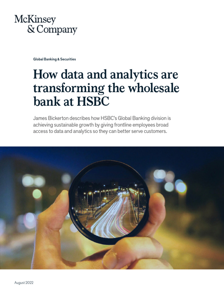 How Data and Analytics Are Transforming The Wholesale Bank at HSBC | PDF | Analytics | Banks