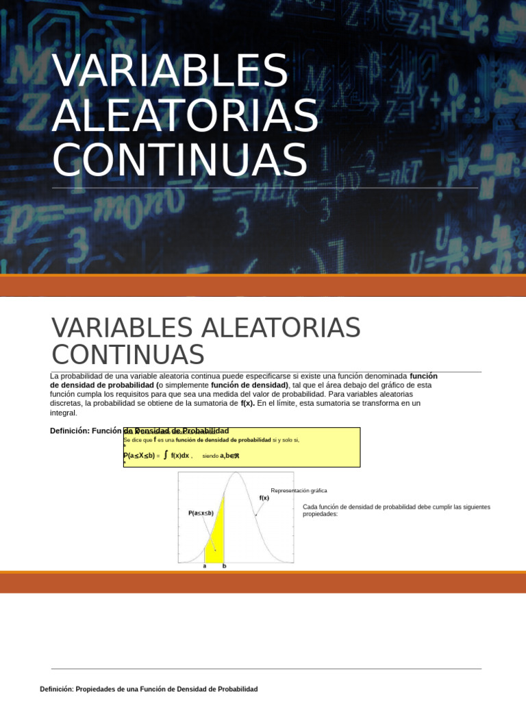 3 ESTADÍSTICA - Variable Aleatorias Continuas | PDF | Teoría de probabilidad | Función de ...