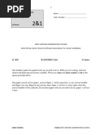 Wassce 2025 Core Maths (First Set) | PDF | Circle | Area