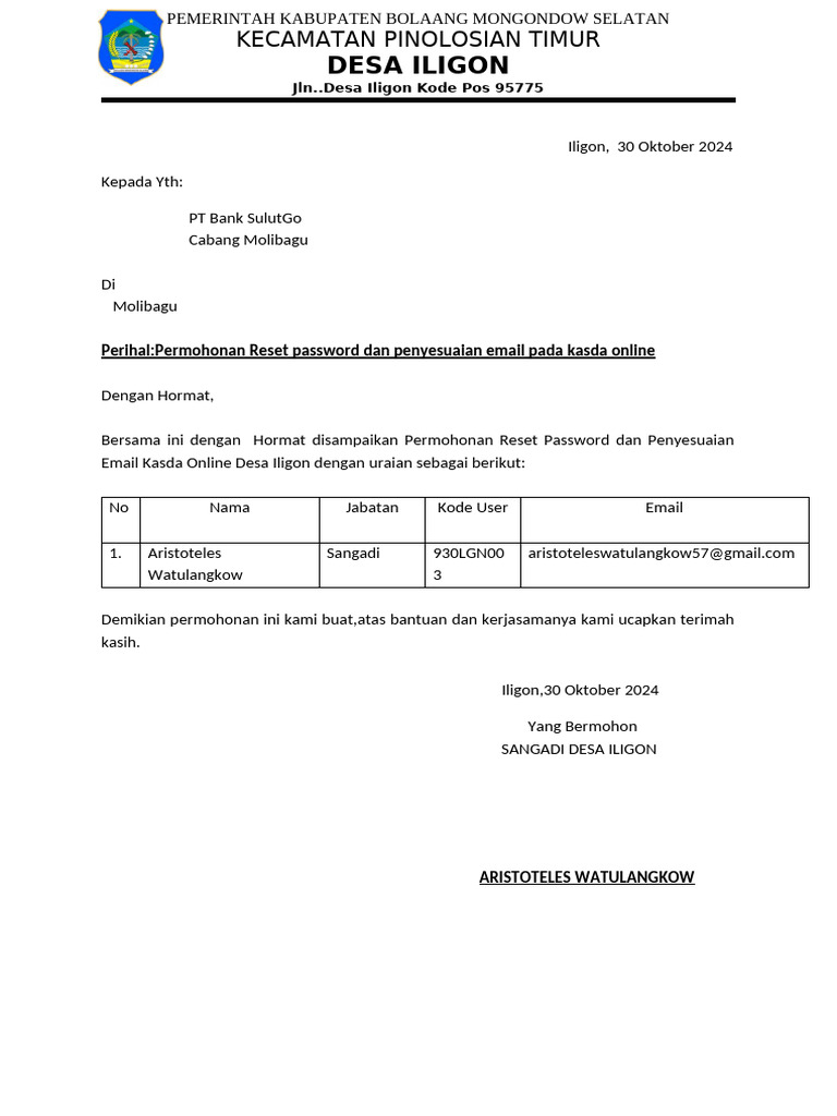 Permohonan Kasda Online | PDF