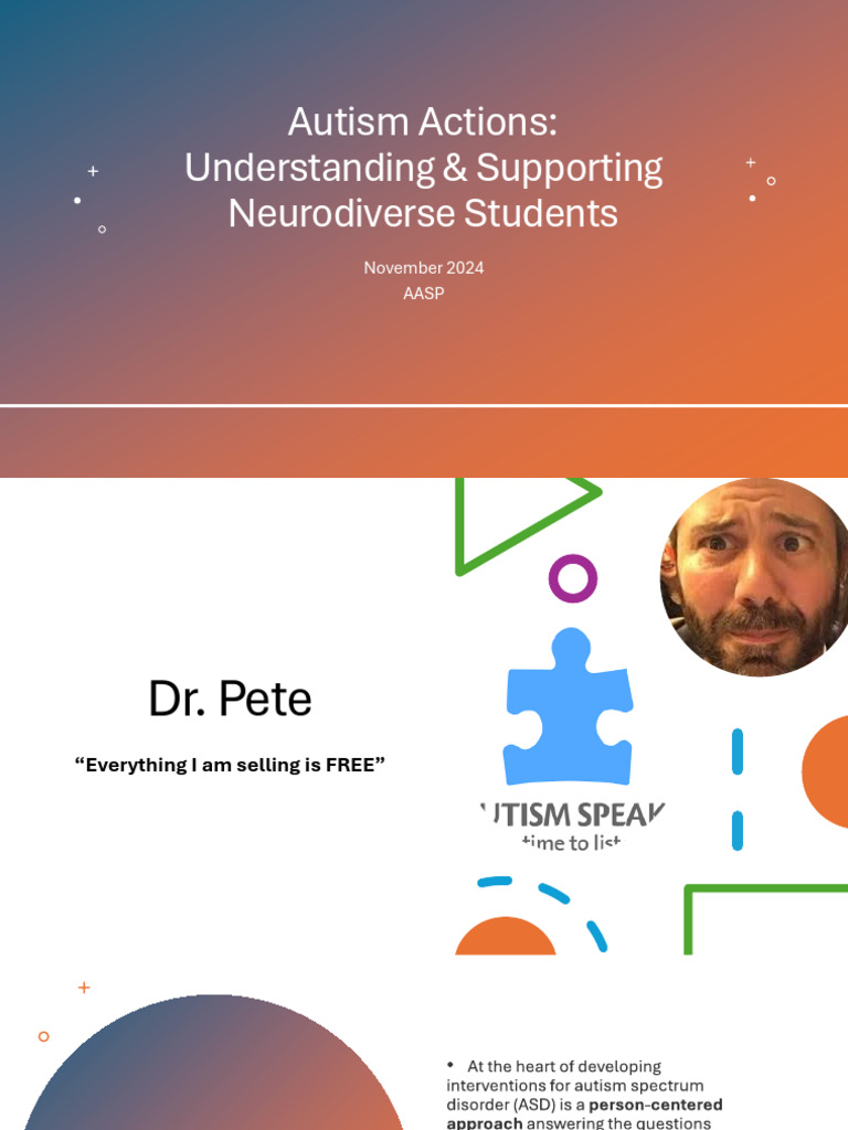 Autism Actions AASP PPT 24-25 | PDF | Autism | Behavioural Sciences