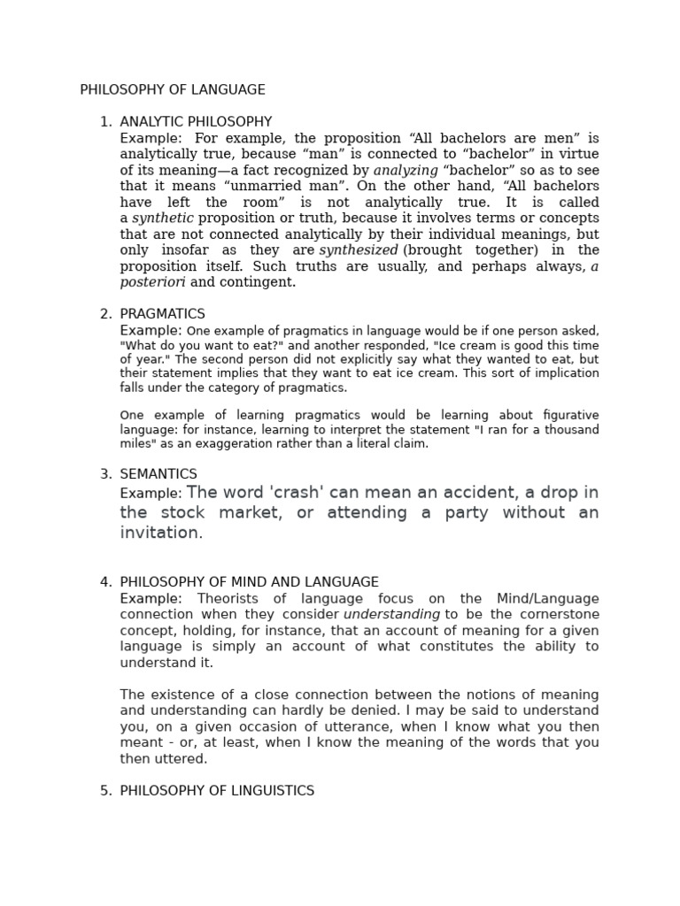 Contemporary Philosophies Example Draft | PDF | Semantics | Concept