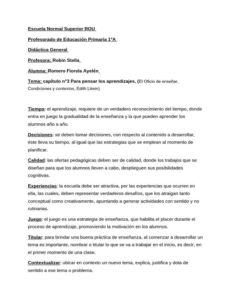 Didáctica General | PDF | Enseñando | Aprendizaje