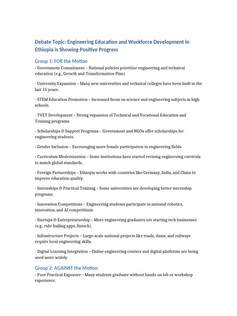Engineering Education Progress in Ethiopia | PDF | Engineering | Economies