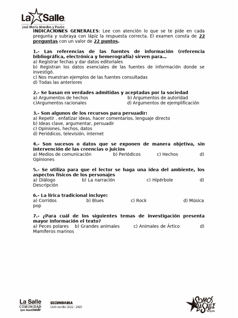 Exa Diag Esp 2 | PDF