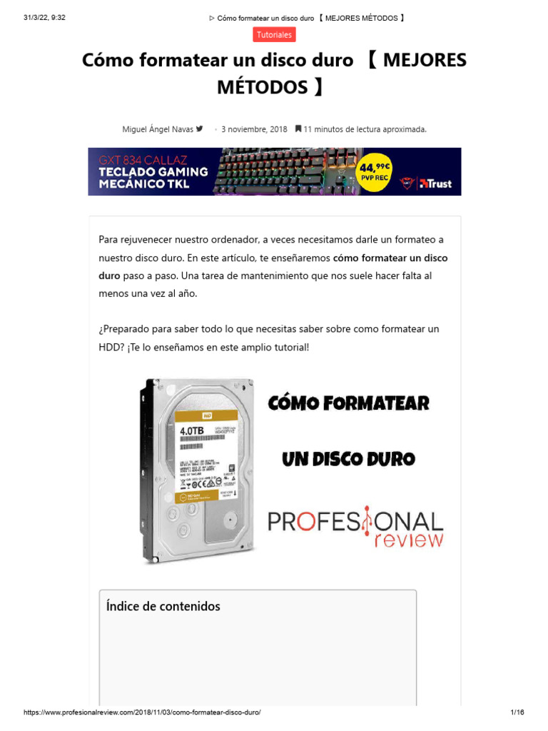 Cómo formatear un disco duro 【 MEJORES MÉTODOS 】 | PDF | Disco duro | Archivo de computadora