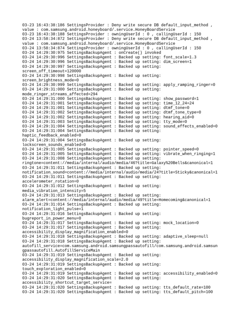 Settings Provider | PDF | System Software | Computing
