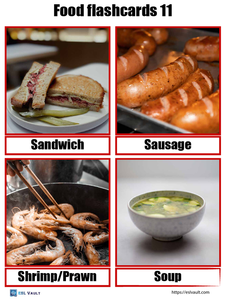 Food Flashcards Printable PDF 11 | PDF