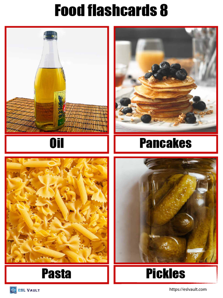 Free Printable Food Flashcards 8 | PDF