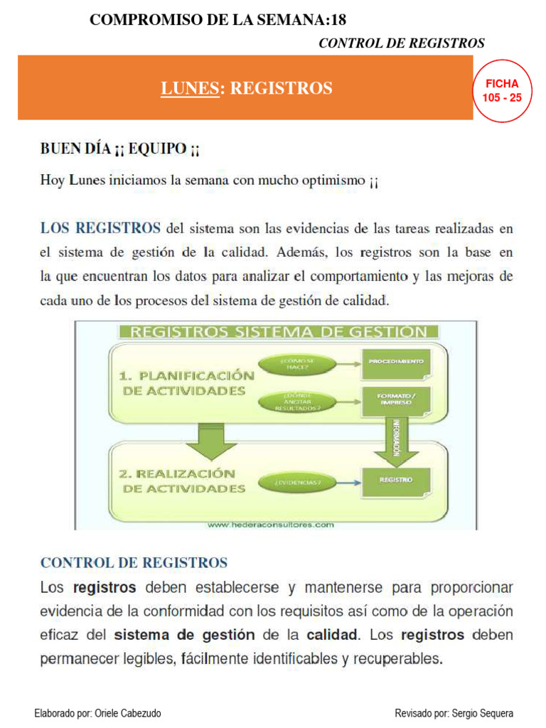 Diálogos de Calidad - Lurin Planta Principal e Intracan - Semana 18 ...