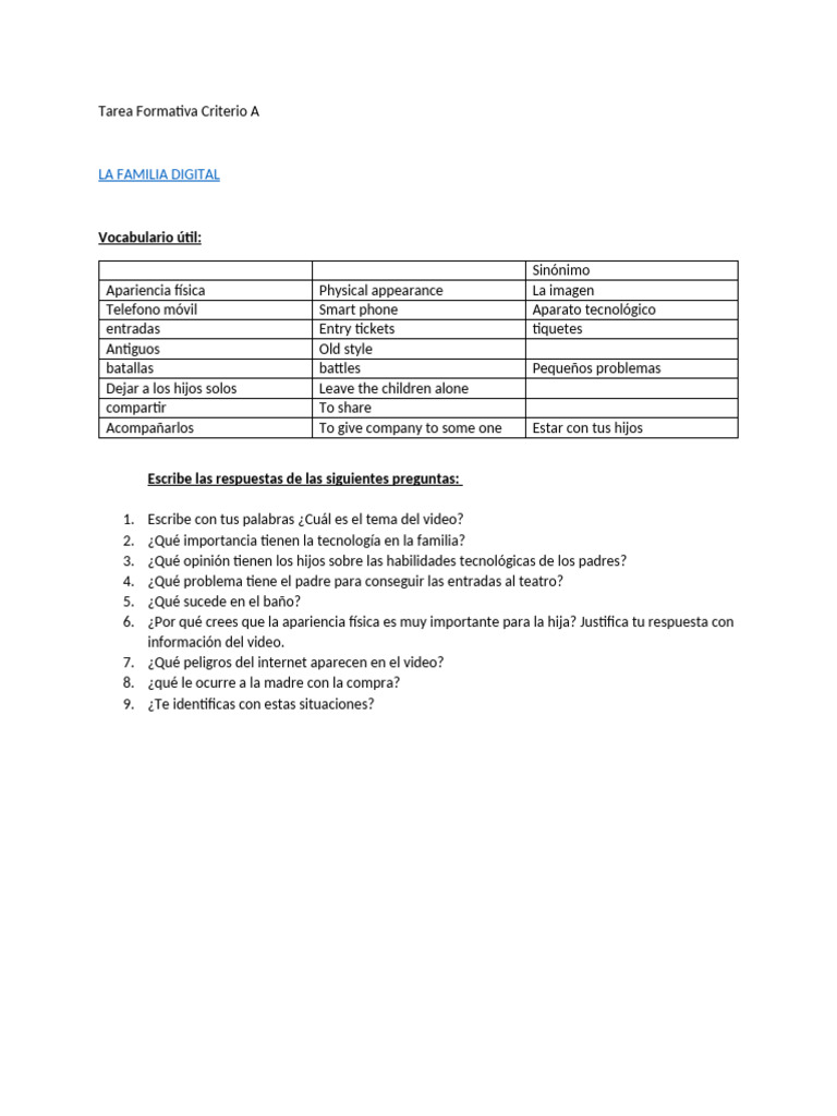 La Familia Digital | PDF