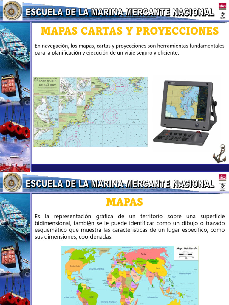 GRUPO 2 MAPAS CARTAS Y PROYECCIONES - presentacion | PDF | Mapa ...