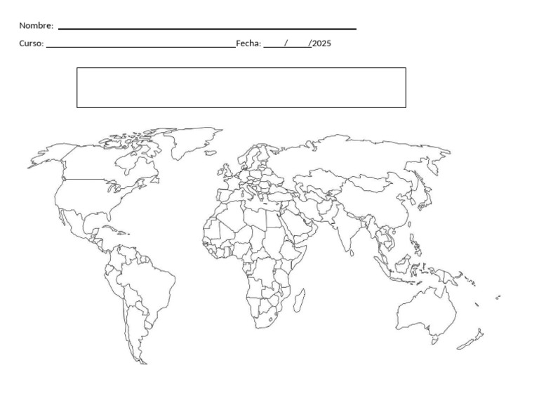 Mapa Mundi 2025 para Imprimir | PDF