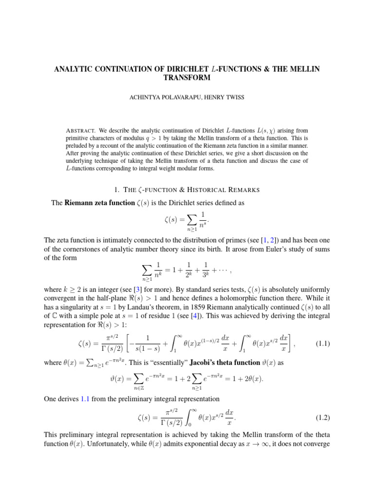 解析延拓 | PDF | Mathematical Analysis | Complex Analysis