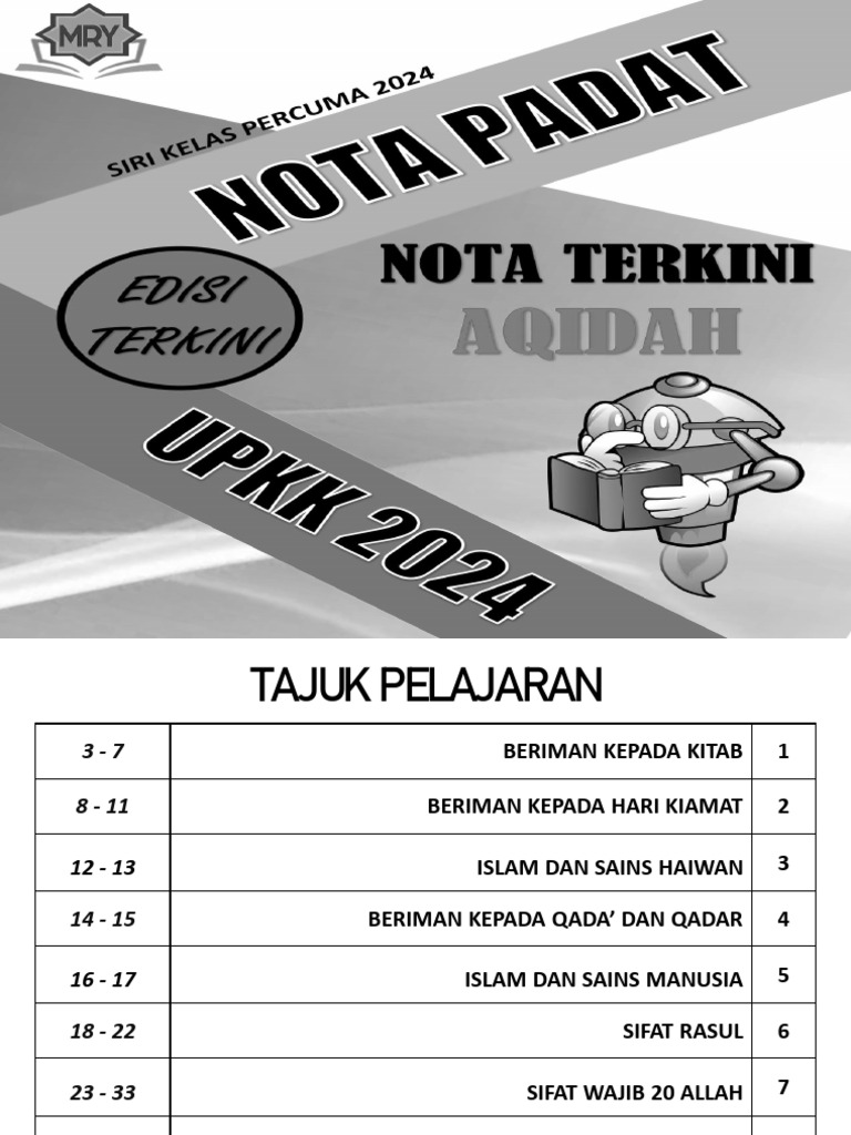 Nota Upkk Aqidah Kelas Percuma | PDF