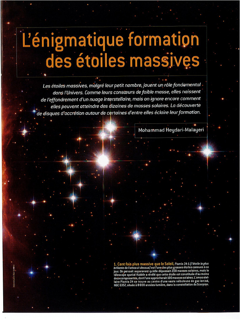 Etoiles Massives Pour La Science Sept 207 | PDF