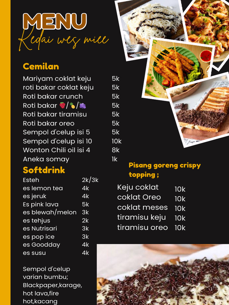 Hitam Kuning Elegan Menu Kedai Mie Dan Camilan - 20250503 - 162749 ...
