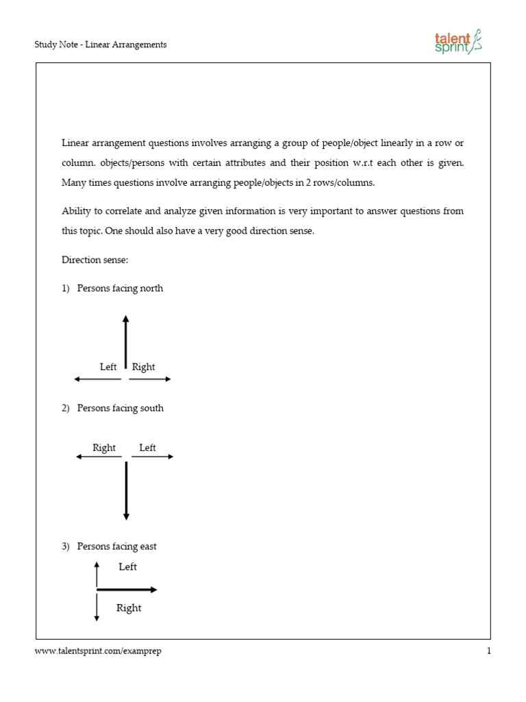 Linear Arrangements SN | PDF