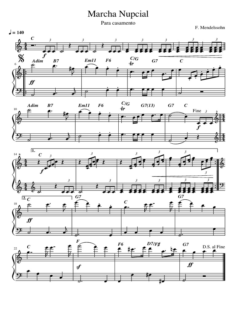 Marcha Nupcial - Mendelssohn | PDF