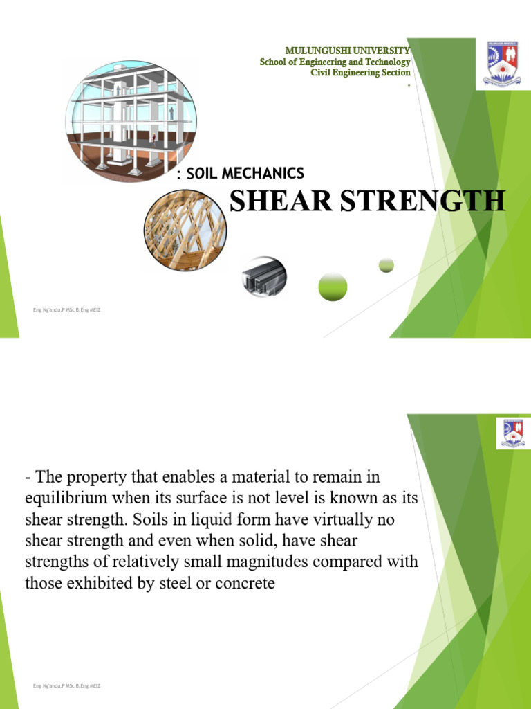 Soil Mechanics: Shear Strength Explained | PDF | Friction | Materials ...