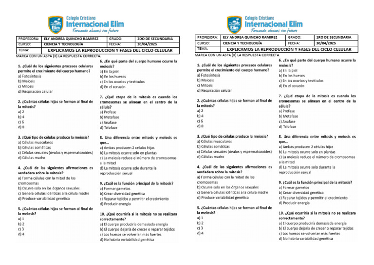 3 FICHA - 2DO - U2 - CyT - ELIM - 30-04-25 | PDF