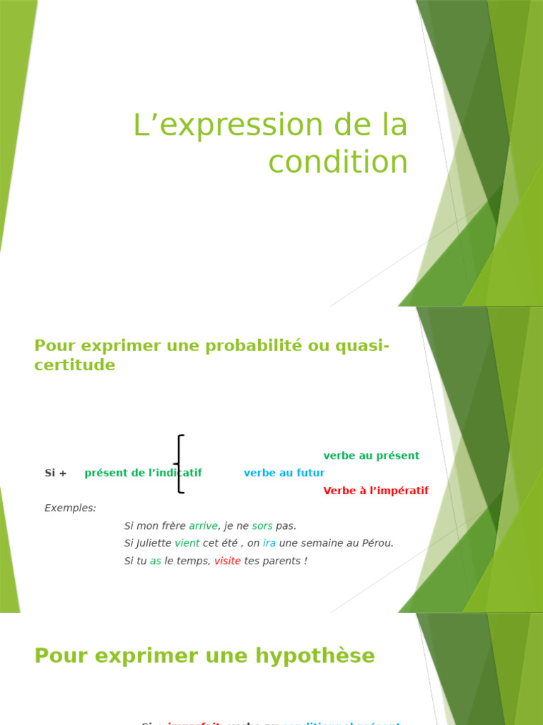 Expression de la Condition DEF | PDF