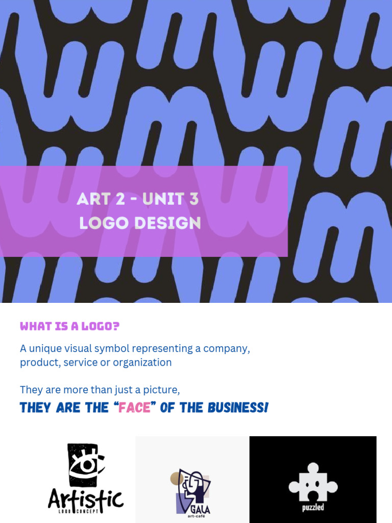(Slide) Logo Design N Unit Project PDF | PDF | Logos | Graphic Design