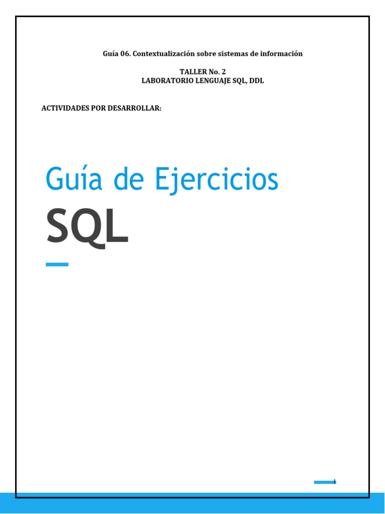 4.1 Laboratorio - Lenguaje - SQL | PDF | SQL | Bases de datos