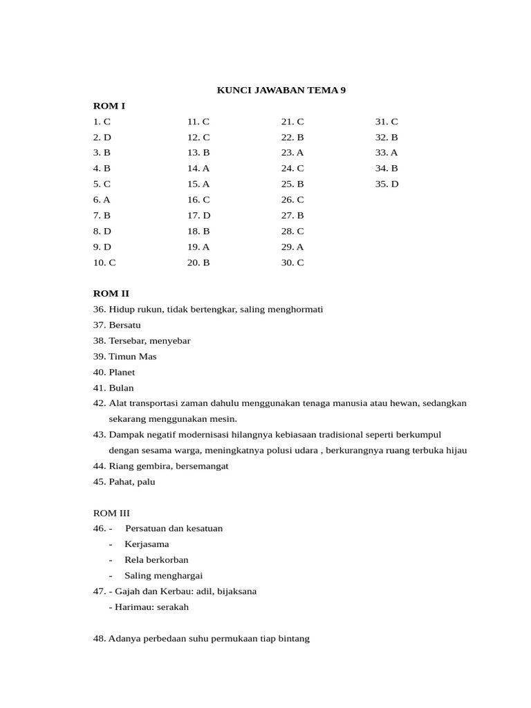 KJ Pat Tema 9 Kelas 6 | PDF