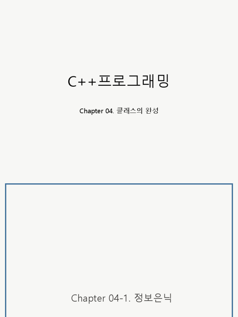 C++프로그래밍_chap4 | PDF