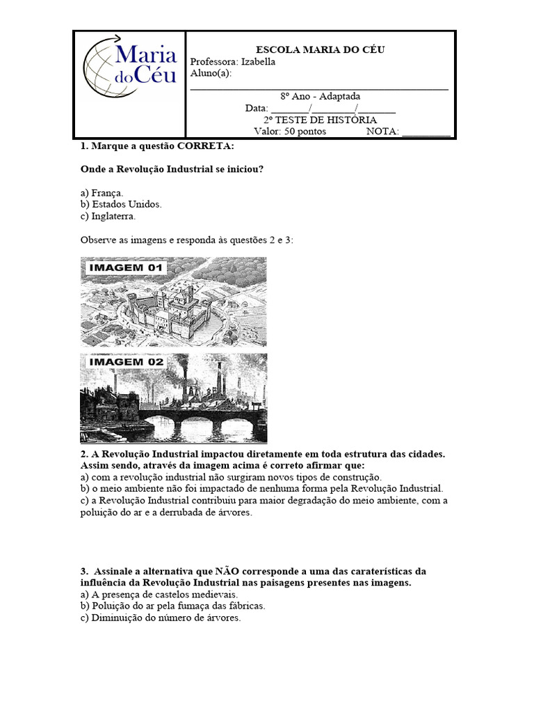 2t 8º Ano 1t Adap | PDF