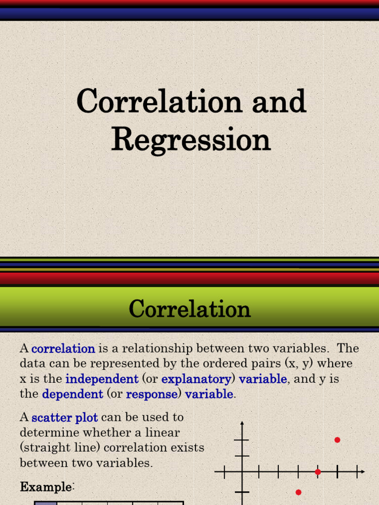 Lesson 3.3 Correlation and Regression | PDF | Multivariate Statistics | Statistical Theory