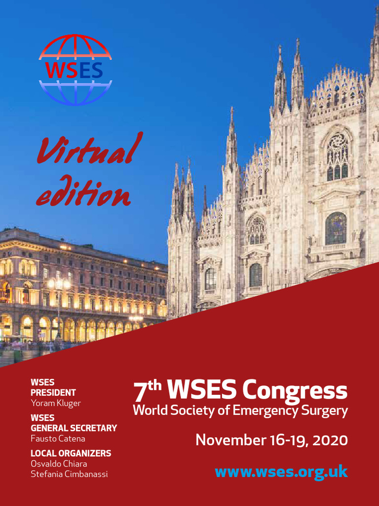2020-WSES_virtual-congress-program2-1 | PDF | Medicine | Medical Specialties