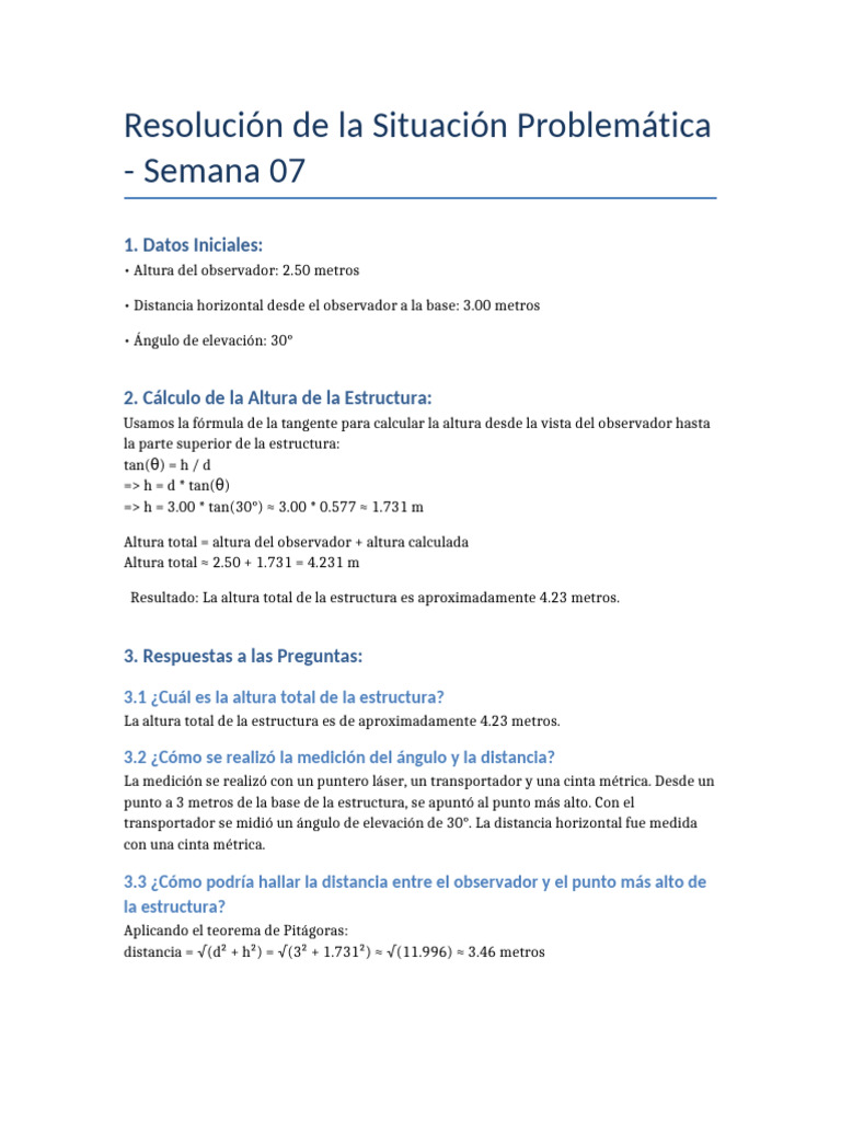 Situacion Problematica Semana 07 Resuelta | PDF