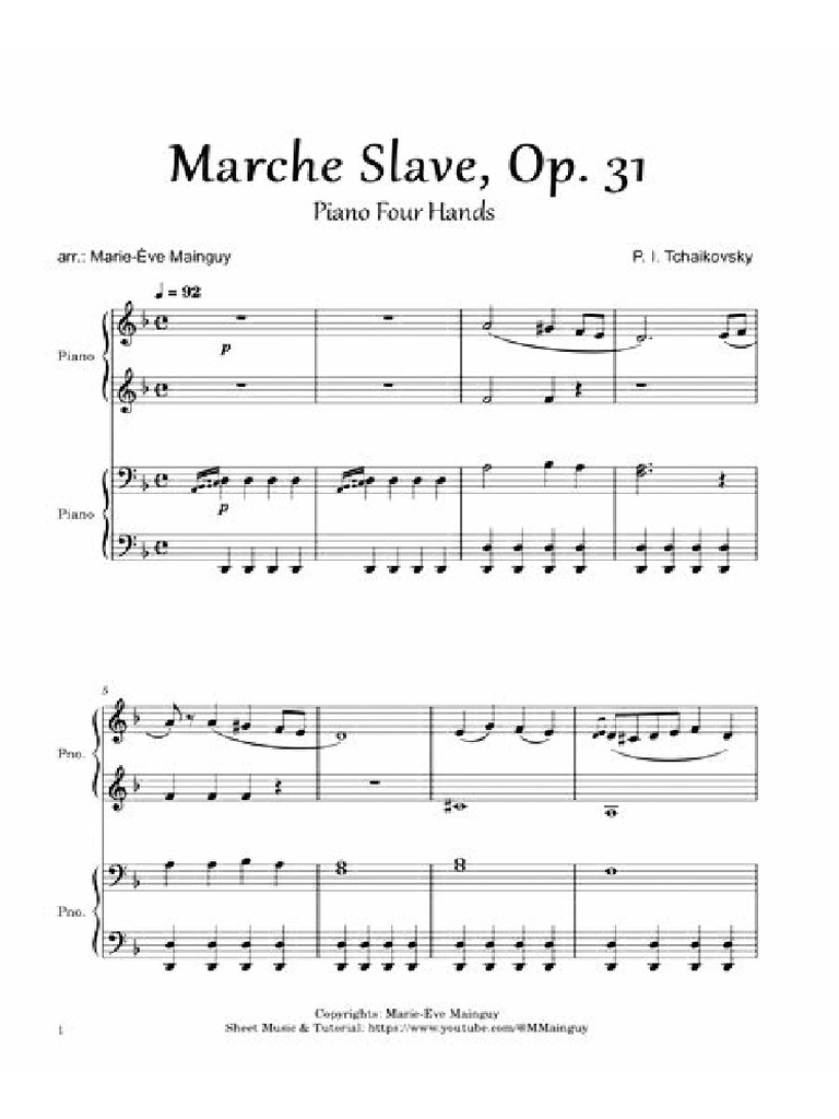 Marche Slave, Op. 31 (P.I. Tchaikovsky) | PDF