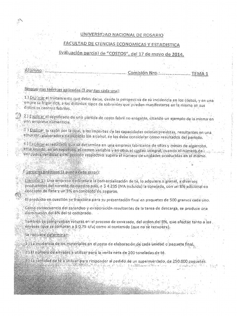 Practica Costos Con Solucion | PDF