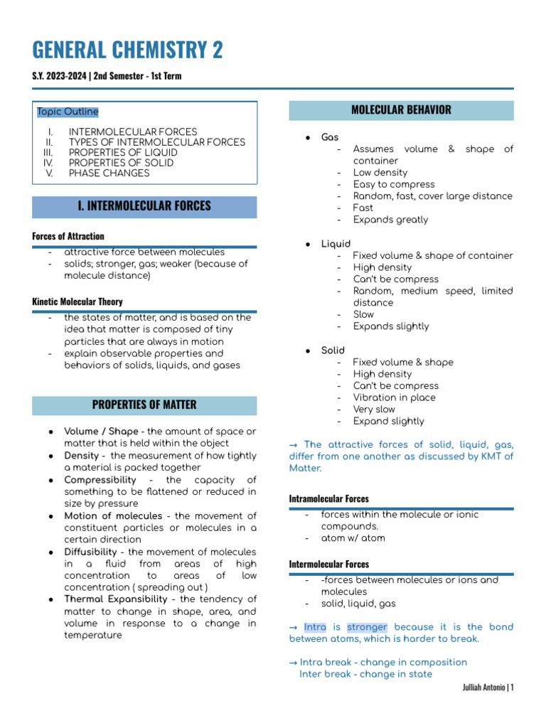 General Chemistry (3rd Quarter) | PDF | Chemical Polarity ...