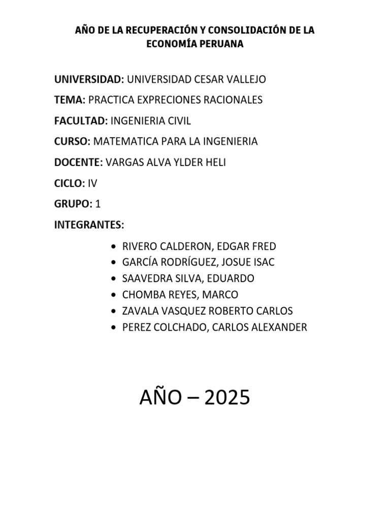 Practica de Matematica | PDF