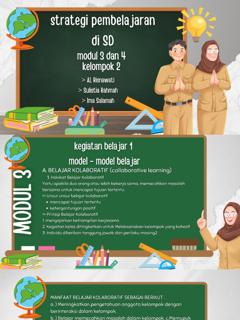 Modul 3 Dan Modul 4 Strategi Pembelajaran | PDF
