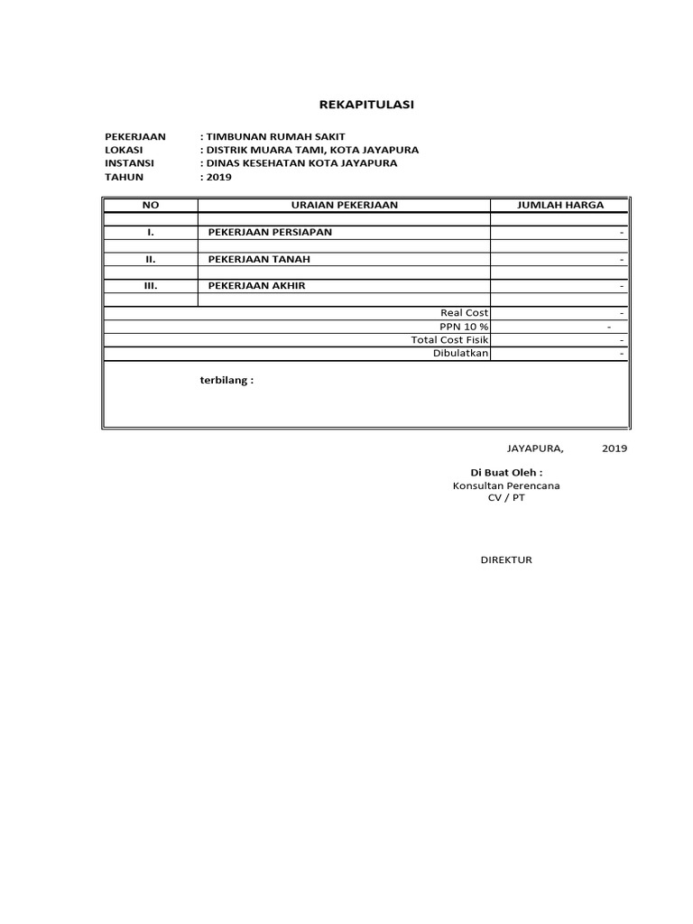 Boq Timbunan RS Koya | PDF