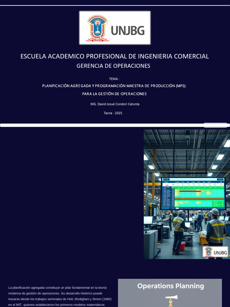 Tema 4 - Planificación Agregada y Programación Maestra de Producción ...